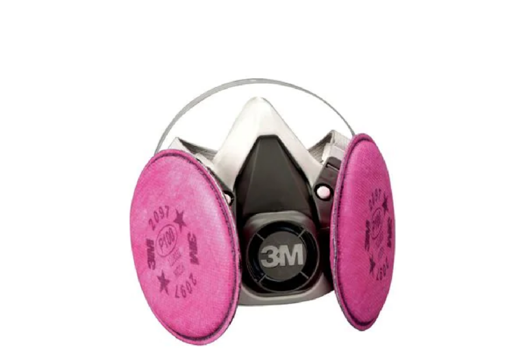 3M Half Facepiece Respirator w/Replaceable Filter, Large - 4 COUNT ...